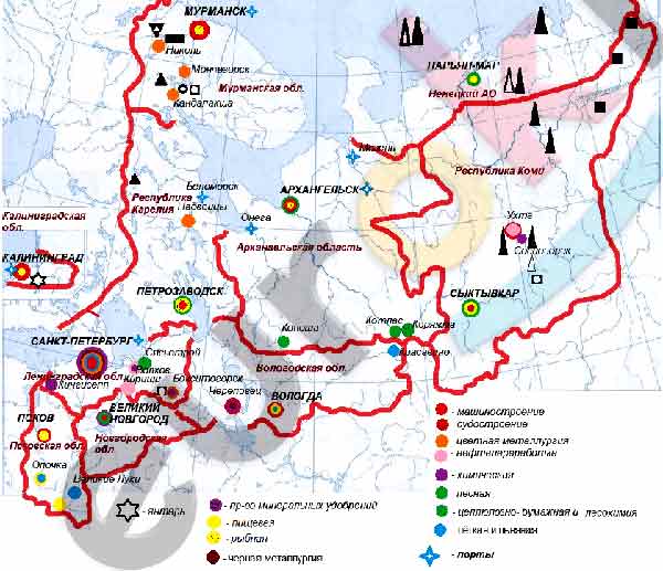 Нанесите границы районов Выделите государственную границу России подпишите названия