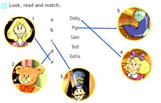 Look, read and match Dolly Pip Sam Ted Bella - Универ soloBY